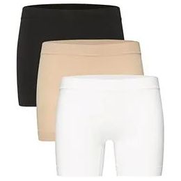 Panty Jockey "Skimmies", Damen, Gr. L, 3 Stk., beige, schwarz, wei&szlig;, Single Jersey, Obermaterial: 85% Polyamid, 12% Elasthan, 3% Baumwolle, unifarben, eng, Unterhosen Panty, (3er Pack), Nahtlos, k&uuml;rzere Passform