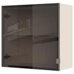 H&auml;ngevitrine OTTO HOME "Opera, Wandschrank, Schwebendes Design f&uuml;r modernen Wohnraum", cashmere farbe, B:60cm H:57cm T:29cm, Glas, Holzwerkstoff, MDF, Schr&auml;nke, UV lackiert, Soft Close Funktion, Wandmontiert