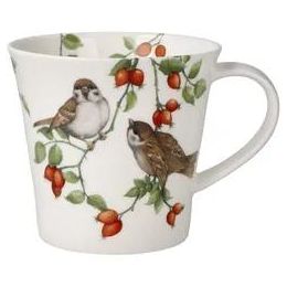 Tasse Goebel "Coffee-/Tea Mug Spatzen", bunt, B:10,5cm H:9,5cm, Porzellan, Trinkgef&auml;&szlig;e, Tasse
