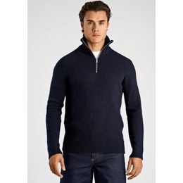 LINDBERGH Herren Troyer "Troyer Relaxed Fit"navy, Gr. L, Obermaterial: 80% Wolle, 20% Nylon, Pullover
