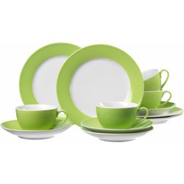 Ritzenhoff & Breker Kaffeeservice "Geschirr-Set, Service", 12 Stk., gr&uuml;n, RITZENHOFF & BREKER, Geschirr-Sets, 12 Teile, f&uuml;r 4 Personen