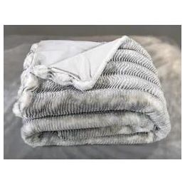 Wohndecke Star Home Textil "Alura", grau, B:150cm L:200cm, Obermaterial: 100% Polyester, Wohndecken, Wohndecke, au&szlig;ergew&ouml;hnlich seidige, melierte F&auml;rbung