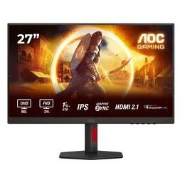 AOC Gaming-Monitor "U27G4R", Energieeffizienz: F (A-G), schwarz, B:61,4cm H:36,6cm T:5,13cm, Monitore, UHD / Dual Frame, neigbar, Monitor f&uuml;r Konsolen-Gaming, HDMI 2.1
