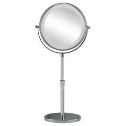 LED-Lichtspiegel Kleine Wolke "Level Mirror", silberfarben, B:20cm H:37cm T:15cm, Glas, Metall, Spiegel