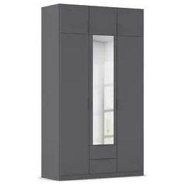 Kleiderschrank Rauch "Dreht&uuml;renschrank Schrank Garderobe Ankleide Schlafzimmer LAGOA", graumetallic, B:136cm H:235cm T:54cm, Holzwerkstoff, Schr&auml;nke, Kleiderschrank, ger&auml;umige Schubladen, 3 Breiten, optional mit Aufsatz MADE IN GERMANY