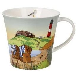 Tasse Goebel "Coffee-/Tea Mug Sylt", bunt, B:10,5cm H:9,5cm, Porzellan, Trinkgef&auml;&szlig;e, Tasse