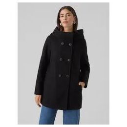 V&eacute;ro Moda Langjacke VERO MODA "VMFORTUNESHILA JACKET GA NOOS", Damen, Gr. L, schwarz, Web, Obermaterial: 100% Polyester, unifarben, knielang, Jacken Langjacke
