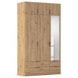 Kleiderschrank Rauch "Dreht&uuml;renschrank Schrank Garderobe Ankleide Schlafzimmer LAGOA", eiche artisan, B:136cm H:235cm T:54cm, Holzwerkstoff, Schr&auml;nke, Kleiderschrank, ger&auml;umige Schubladen, 3 Breiten, optional mit Aufsatz MADE IN GERMANY