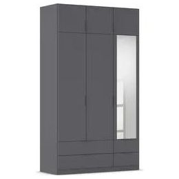 Kleiderschrank Rauch "Dreht&uuml;renschrank Schrank Garderobe Ankleide Schlafzimmer LAGOA", graumetallic, B:136cm H:235cm T:54cm, Holzwerkstoff, Schr&auml;nke, Kleiderschrank, ger&auml;umige Schubladen, 3 Breiten, optional mit Aufsatz MADE IN GERMANY