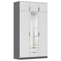 Kleiderschrank Rauch "Dreht&uuml;renschrank Schrank Garderobe Ankleide Schlafzimmer LAGOA", graumetallic, alpinwei&szlig;, B:136cm H:235cm T:54cm, Holzwerkstoff, Schr&auml;nke, Kleiderschrank, ger&auml;umige Schubladen, 3 Breiten, optional mit Aufsatz MADE IN GERMANY