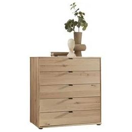 Schubkastenkommode Wiemann "Cardiff Sideboard, W&auml;scheschrank, teilmassiv Bianco-Eiche, Schubladen", braun, B:80cm, Sideboards, Schubk&auml;sten inklusive Selbsteinzug und D&auml;mpfung