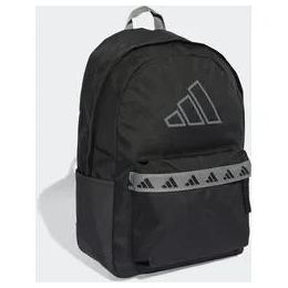 Rucksack Adidas PERFORMANCE "CL TAPE BPK", schwarz, grau three, Rucks&auml;cke, Damen, Obermaterial: 100% Polyester, Rucksack, f&uuml;r Erwachsene, sportlich und stilvoll, mehrere F&auml;cher und Taschen