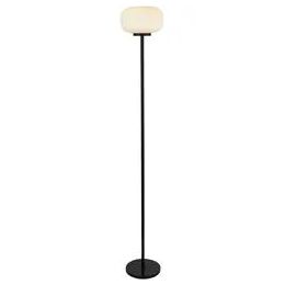 Searchlight Stehlampe "Lumina Floor Lamp - Black Metal & Frosted Ribbed Glass", schwarz (matt schwarz und wei&szlig;), 1, &Oslash; 24cm H: 151cm, 1 Stk., Leuchten, Stehlampe