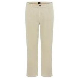 Cordhose BOSS ORANGE "Pleated", Herren, Gr. 40, L&auml;nge 32, light beige271, Cord, Obermaterial: 98% Baumwolle, 2% Elasthan, unifarben, gerade, unten schmal lang, Hosen Cordhose, tapered fit, Feincord-Qualit&auml;t, Bundfalte