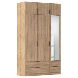 Kleiderschrank Rauch "Dreht&uuml;renschrank Schrank Garderobe Ankleide Schlafzimmer LAGOA", eiche sonoma, B:136cm H:235cm T:54cm, Holzwerkstoff, Schr&auml;nke, Kleiderschrank, ger&auml;umige Schubladen, 3 Breiten, optional mit Aufsatz MADE IN GERMANY, Topseller