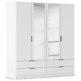 Kleiderschrank Rauch "Dreht&uuml;renschrank Schrank Garderobe Ankleide Schlafzimmer LAGOA", alpinwei&szlig;, B:181cm H:197cm T:54cm, Holzwerkstoff, Schr&auml;nke, Kleiderschrank, ger&auml;umige Schubladen, 3 Breiten, optional mit Aufsatz MADE IN GERMANY