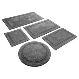 Badematte Wecon Home BASICS "Knut", granit grau, H:20mm, Baumwolle, Badematten, Badematte, waschbar, rutschfest, strapazierf&auml;hig, pflegeleicht, Bord&uuml;re, weich