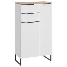Midischrank BASIC BY BALCULINA "Denver Midischrank, Badezimmerschrank BxHxT 60x106x32", wei&szlig; matt, B:60cm H:106cm T:32cm, FSC-zertifizierter Holzwerkstoff, Schr&auml;nke, Midischrank, Breite 60 cm, T&uuml;r L/R montierbar, Softclose