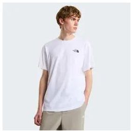 T-Shirt The North Face "M VERTICAL REGULAR SHORT SLEEVE TEE-GRAPHIC", Herren, Gr. L, tnf wei&szlig;, Obermaterial: 60% Baumwolle, 40% Polyester, Shirts T-Shirt, normale Passform, kurze &Auml;rmel, f&uuml;r Sportmode und Outdoormode