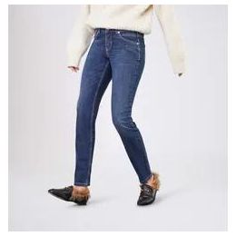 Slim-fit-Jeans MAC, Damen, Gr. 34, L&auml;nge 34, blau (new basic wash), Denim/Jeans, Obermaterial: 98% Baumwolle, 2% Elasthan, slim fit, Jeans Slim-fit-Jeans