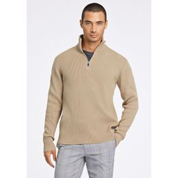 LINDBERGH Herren Troyer "Troyer Relaxed Fit", grau, Gr. XXL, unifarben, Obermaterial: 80% Baumwolle, 20% Polyester, Pullover