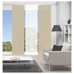 Schiebegardine Vision S "PIVE 3er SET" Gr. 1, beige (sand), B:60cm H:260cm, Polyester, Gardinen, Schiebevorhang Digidruck 3er Set PIVE