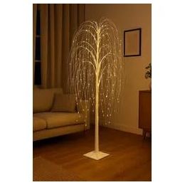 K&uuml;nstlicher Weihnachtsbaum I.GE.A. "LED Baum Lichterbaum", wei&szlig;, B:78cm H:180cm, Metall, Weihnachtsb&auml;ume, mit 400 LEDs Beleuchtung Weidenbaum-Optik Kunstbaum Weihnachtsdeko