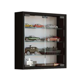 Wandregal Vcm, B:40cm T:10cmschwarz, Wohnzimmer, Regale, "H&auml;ngevitrine Wandvitrine Sammel Deko Mandosa S"