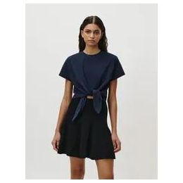T-Shirt LEGER "Tessy, LeGer by Lena Gercke", Damen, Gr. 40, navy, Jersey, Obermaterial: 100% Baumwolle, unifarben, taillenlang, Rundhals, Shirts T-Shirt, mit Knoten-Detail, cropped