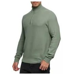 Troyer INDICODE "INBarcerle Half Zip", Herren, Gr. L, sea spray, Strick, Obermaterial: 100% Baumwolle, unifarben, regular fit normal, ohne Ausschnitt, Pullover Troyer