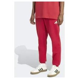 Sporthose Adidas SPORTSWEAR "M FEELCOZY PANT", Herren, Gr. M, N-Gr, active maroon, wei&szlig;, Obermaterial: 70% Baumwolle, 30% Polyester, Hosen Sporthose