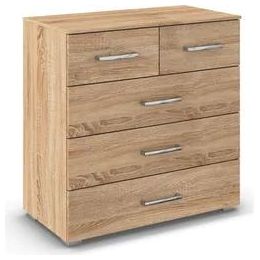 Kommode Rauch "Gamma", eiche sonoma, B:80cm H:81cm T:42cm, Holzwerkstoff, Sideboards, Kommode, mit f&uuml;nf ger&auml;umigen Schubladen in verschiedenen Gr&ouml;&szlig;en MADE IN GERMANY