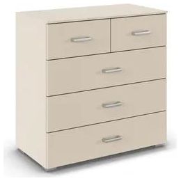 Kommode Rauch "Gamma", beige (champagner), B:80cm H:81cm T:42cm, Holzwerkstoff, Sideboards, Kommode, mit f&uuml;nf ger&auml;umigen Schubladen in verschiedenen Gr&ouml;&szlig;en MADE IN GERMANY