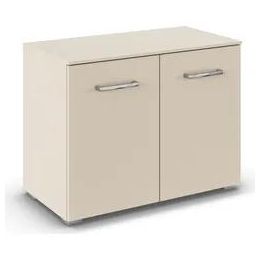 Kommode Rauch "Gamma", beige (champagner), B:80cm H:61cm T:42cm, Holzwerkstoff, Sideboards, Kommode, mit 2 T&uuml;ren, verstellbaren B&ouml;den und viel Stauraum MADE IN GERMANY