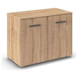 Kommode Rauch "Gamma", eiche sonoma, B:80cm H:61cm T:42cm, Holzwerkstoff, Sideboards, Kommode, mit 2 T&uuml;ren, verstellbaren B&ouml;den und viel Stauraum MADE IN GERMANY