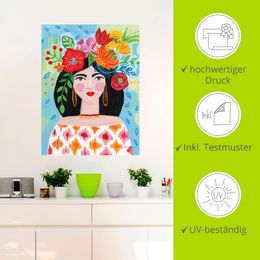 Wandbild Artland, B:60cm H:80cmfarbe bild(er): farbig, Vinyl, Wohnzimmer, Bilder, "Boho Girl I", als Alubild, Leinwandbild, Poster, Wandaufkleber in