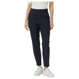 Stoffhose s.Oliver BLACK LABEL, Damen, Gr. 44, N-Gr, navy, Web, Obermaterial: 62% Polyester, 33% Viskose, 5% Elasthan. Futter: 100% Polyester, unifarben, schmal lang, Hosen Stoffhose, mit schmalem Bein, Viskose-Stretch