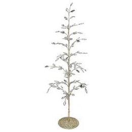Kunstbaum I.GE.A. "Dekobaum mit Acryl-Steinchen", champagner, B:25cm H:61cm L:25cm, Metall, Kunstpflanzen, und Glimmer Weihnachtsbaum Christbaum Weihnachtsdeko