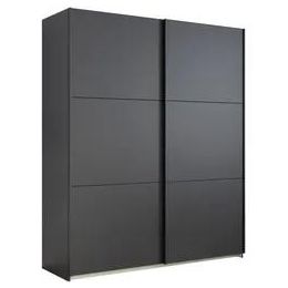 Schwebet&uuml;renschrank Rauch "Kleiderschrank Dreht&uuml;renschrank Schrank Garderobe KRONACH TOPSELLER", grau (graumetallic, griffleisten grau), B:175cm H:210cm T:59cm, Holzwerkstoff, Schr&auml;nke, Schwebet&uuml;renschrank, optional ohne, mit 1 oder 2 Spiegel, viel Stauraum MADE IN GERMANY