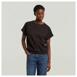G-Star Raw T-Shirt G-STAR "Raglan", Damen, Gr. L, dk schwarz, Single Jersey, Obermaterial: 100% Baumwolle, unifarben, regular fit h&uuml;ftbedeckend, Rundhals, Raglan&auml;rmel blind abgesteppte Kante, Shirts T-Shirt, Rundhalsform, mit angesetztem B&uuml;ndchen