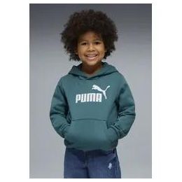 Kapuzensweatshirt Puma "ESS NO. 1 LOGO HOODIE FL PS", Jungen, Gr. 122, emerald ice, Fleece, Obermaterial: 66% Baumwolle, 34% Polyester, bedruckt, regular fit normal, angesetztes B&uuml;ndchen, Sweatshirts, f&uuml;r Kinder, Regular Fit, mit K&auml;ngurutasche, mit Jerseyfutter