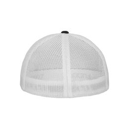Flexfit Herren Flex Cap "Flexfit Unisex Flexfit Mesh Trucker 2-Tone"balck, wei&szlig;, Gr. S, 55% Baumwolle, 43% Polyester, 2% Elasthan, Caps