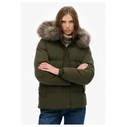 Steppjacke Superdry "EVEREST 5 BAFFLE PUFFER JKT", Damen, Gr. XL, army khaki gr&uuml;n, Steppware, Obermaterial: 100% Polyester, unifarben, relaxed fit normal, Jacken Steppjacke, Kunstfaser, relaxed fit