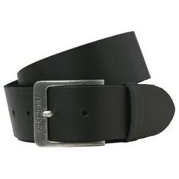 Jack & Jones Lederg&uuml;rtel JACK & JONES "JACBRAGA LEATHER BELT SN", Damen, Gr. 95, schwarz, Leder, unifarben, G&uuml;rtel Lederg&uuml;rtel, mit silberner Schlie&szlig;e