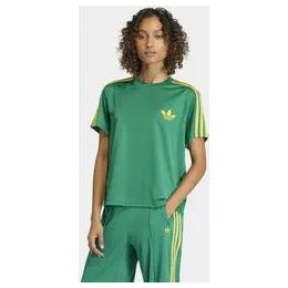T-Shirt Adidas ORIGINALS "FIREBIRD", Damen, Gr. S, bold gr&uuml;n, eqt gelb, sanftes wei&szlig;, Obermaterial: 100% Polyester, Rundhals, Shirts T-Shirt