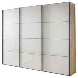 Schwebet&uuml;renschrank Wiemann "Phoenix, Made in Germany, modernes Design, Highlight, Blickfang", bianco, eiche, nachbildung, B:223cm H:236cm T:67cm, Schr&auml;nke, Schwebet&uuml;renschrank, maximaler Staurraum, inkl.Einlegeb&ouml;den, W&auml;scheb&ouml;den u. D&auml;mpfer