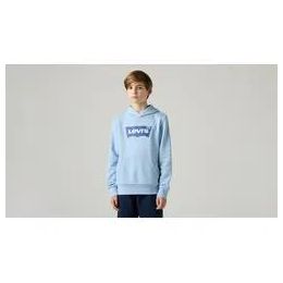 Levi's Kapuzensweatshirt LEVI'S KIDS "LVB BATWING PULLOVER HOODIE", Jungen, Gr. 14 (164), chambray blau levi's, Sweatware, Obermaterial: 60% Baumwolle, 40% Polyester, Basic schmal h&uuml;ftlang, Rippb&uuml;ndchen, Sweatshirts, for BOYS