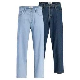 Jack & Jones Relax-fit-Jeans JACK & JONES "JJIALEX JJORIGINAL SQ 060/738 2PK MP", Herren, Gr. 36, L&auml;nge 34, blau denim pack:sq 738, Denim/Jeans, Obermaterial: 100% Baumwolle, unifarben, lang, Jeans
