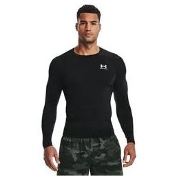 Trainingsshirt Under Armour "UA HG ARMOUR COMP LONG SLEEVE", Herren, Gr. S, schwarz, Obermaterial: 84% Polyester, 16% Elasthan, Rundhals, Shirts, sportliche Passform, atmungsaktiv, schnell trocknend