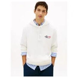 Tommy Hilfiger Kapuzensweatshirt TOMMY JEANS "TJM REGULAR ENTRY SIGN", Herren, Gr. XXL, ecru, Sweatware, Obermaterial: 100% Baumwolle, unifarben, regular fit normal, Rundhals, eingesetzt Rippb&uuml;ndchen, Sweatshirts, Regular fit, mit Kordelzug